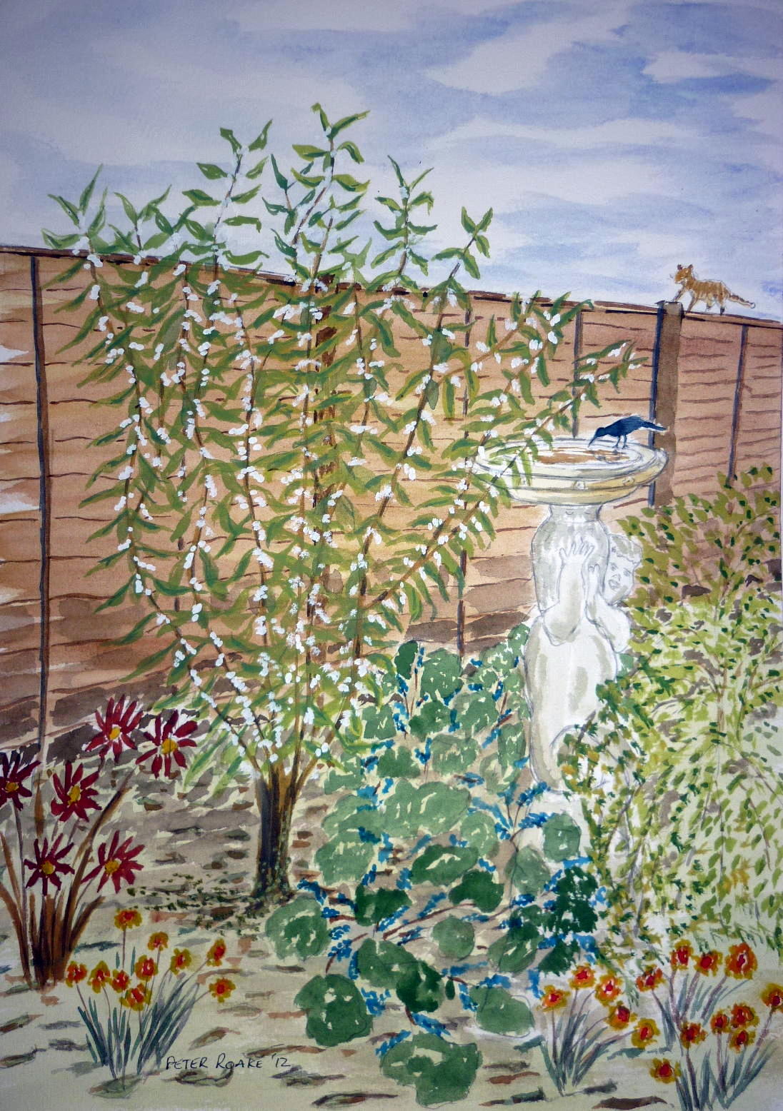 Danger at the Bird Bath by Peter Roake - SAA