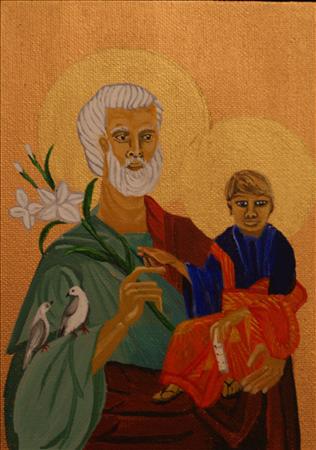 Stephanie Griffiths – Joseph and Jesus Icon - SAA