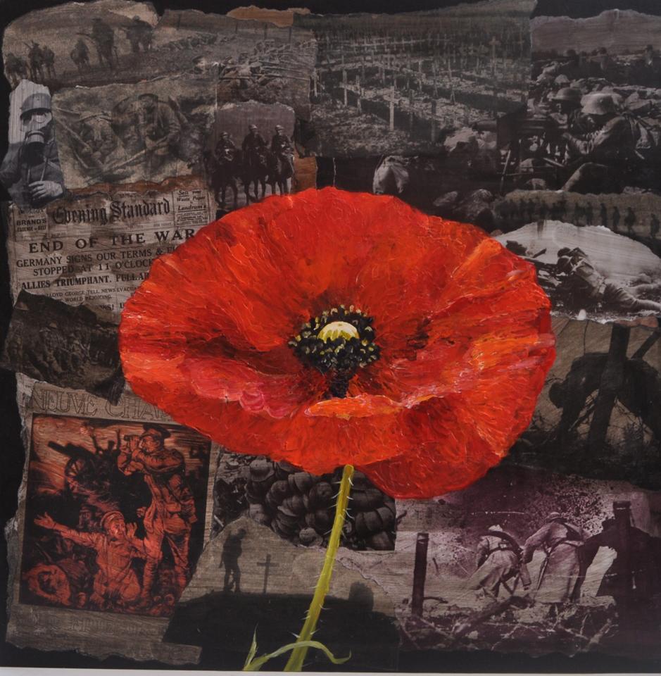 C Bishop – Poppy collage - SAA