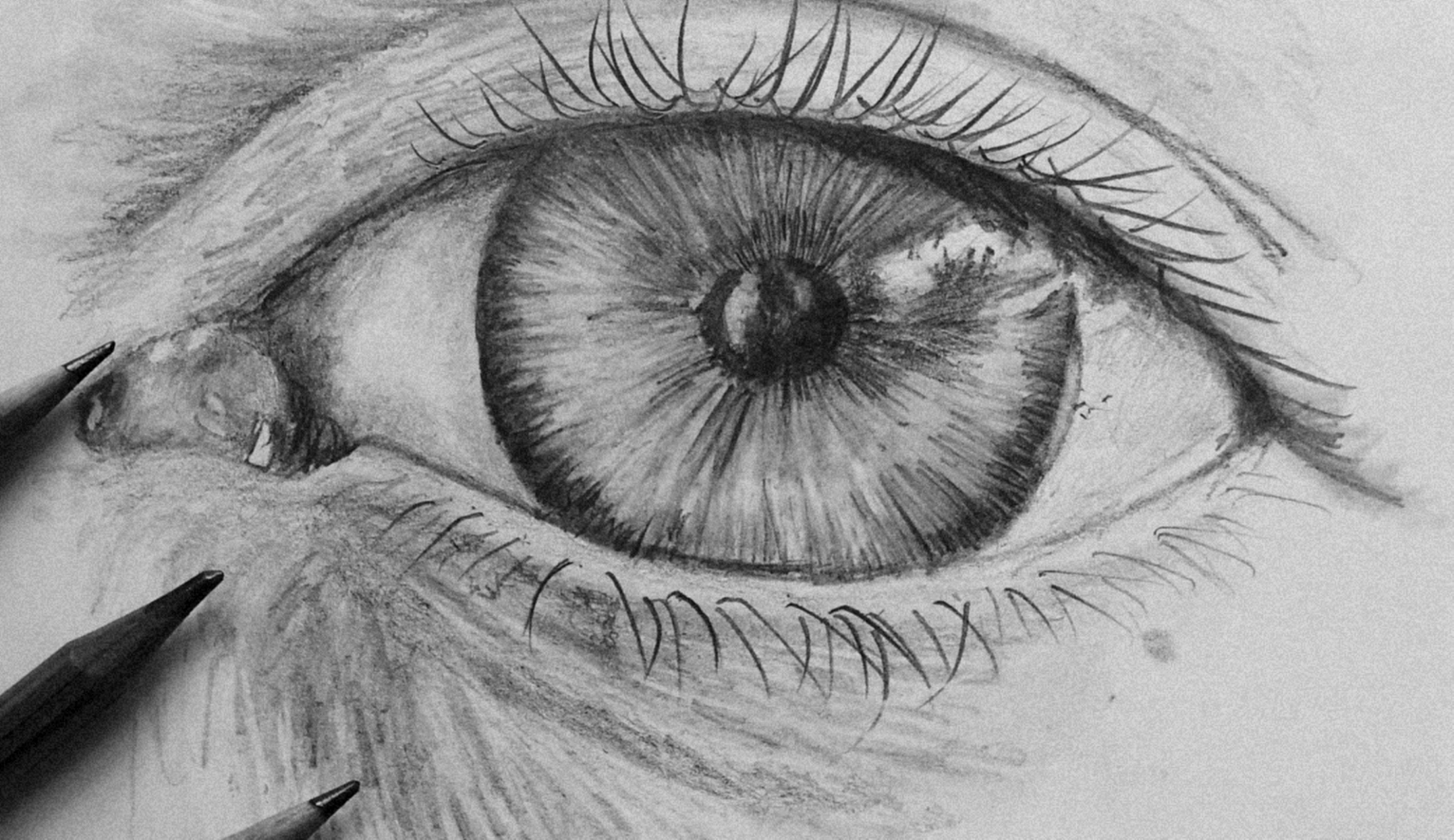 Eunice Friend – Eye study In graphite - SAA