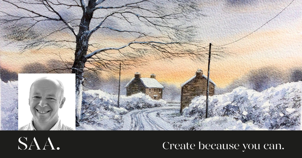 How to Paint a Snowy Lane in Watercolour with Jeremy Ford - SAA