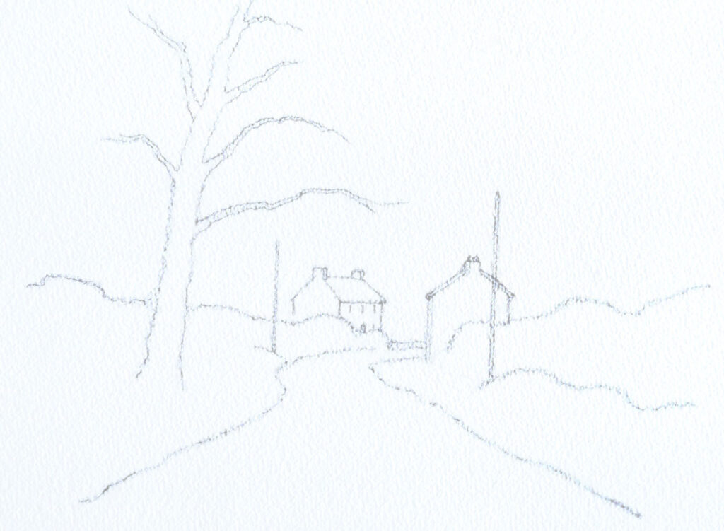 How to Paint a Snowy Lane in Watercolour with Jeremy Ford - SAA