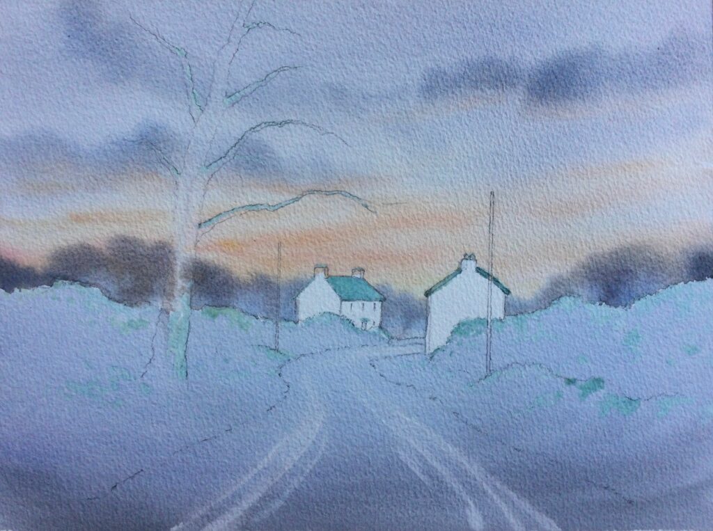 How to Paint a Snowy Lane in Watercolour with Jeremy Ford - SAA