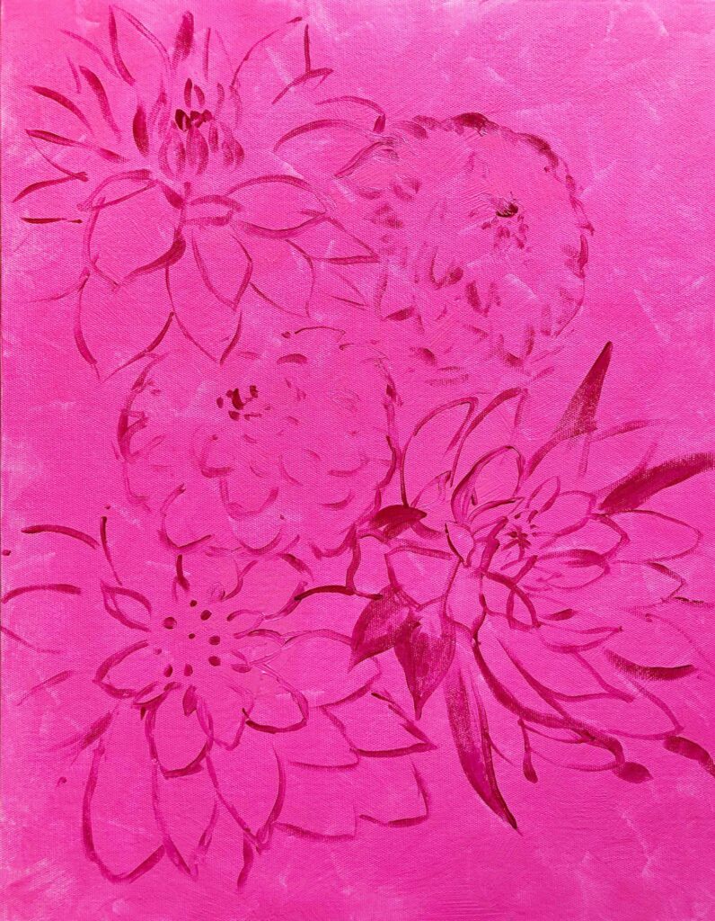 How to Paint Dazzling Dahlias in Acrylic | Katie Goodwin - SAA